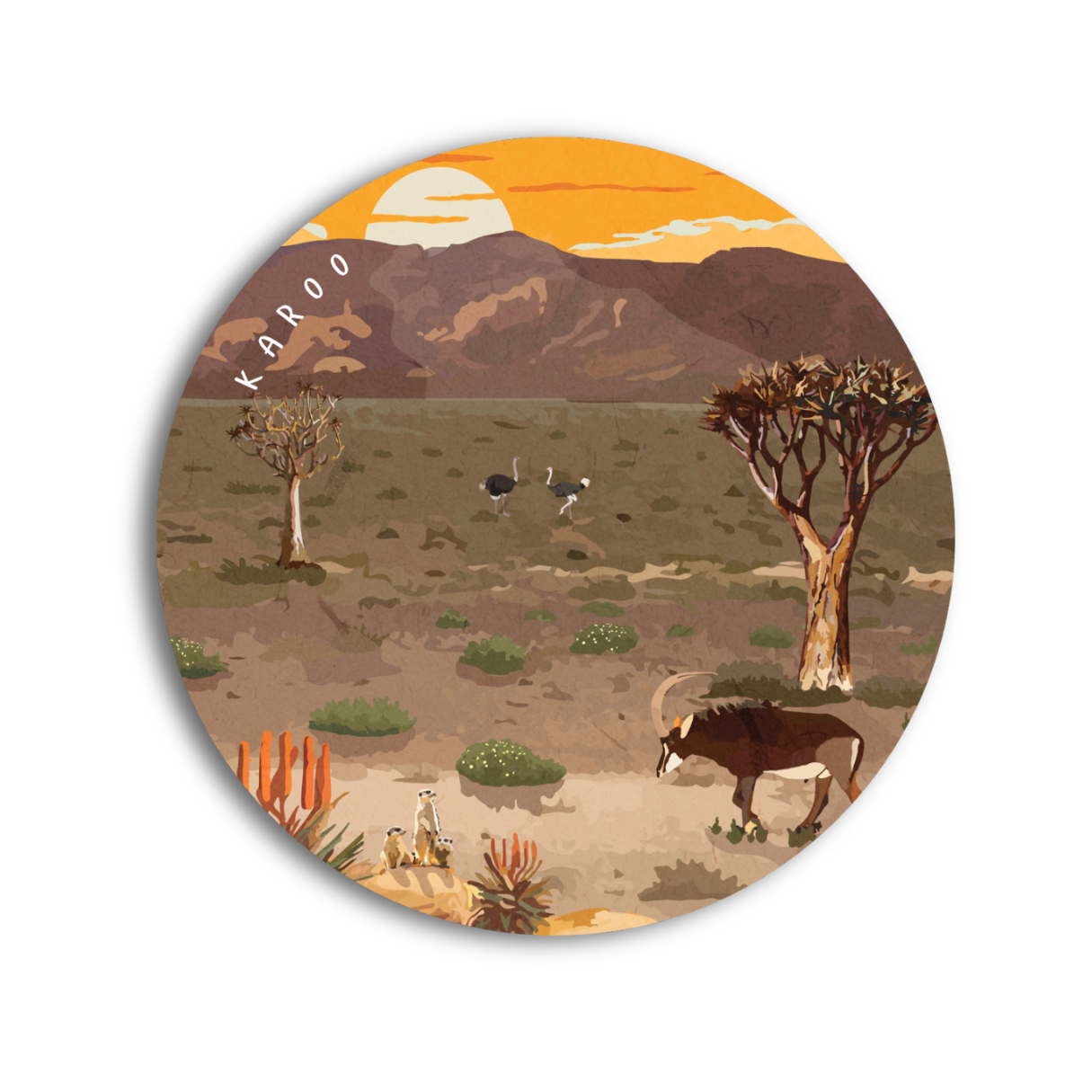 Karoo Coaster – Roam Travel Poster Co.