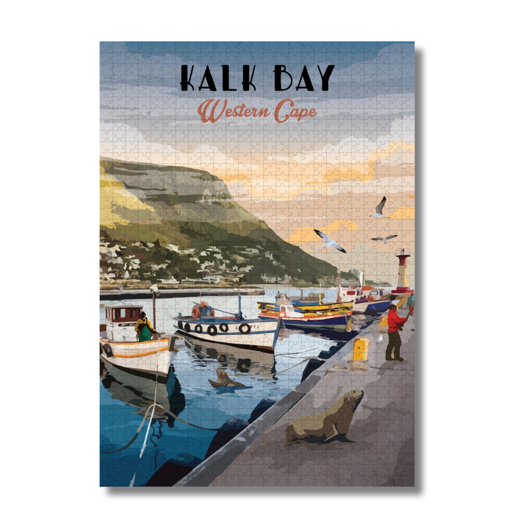 Kalk Bay South Africa Art Puzzle – Roam Travel Poster Co.