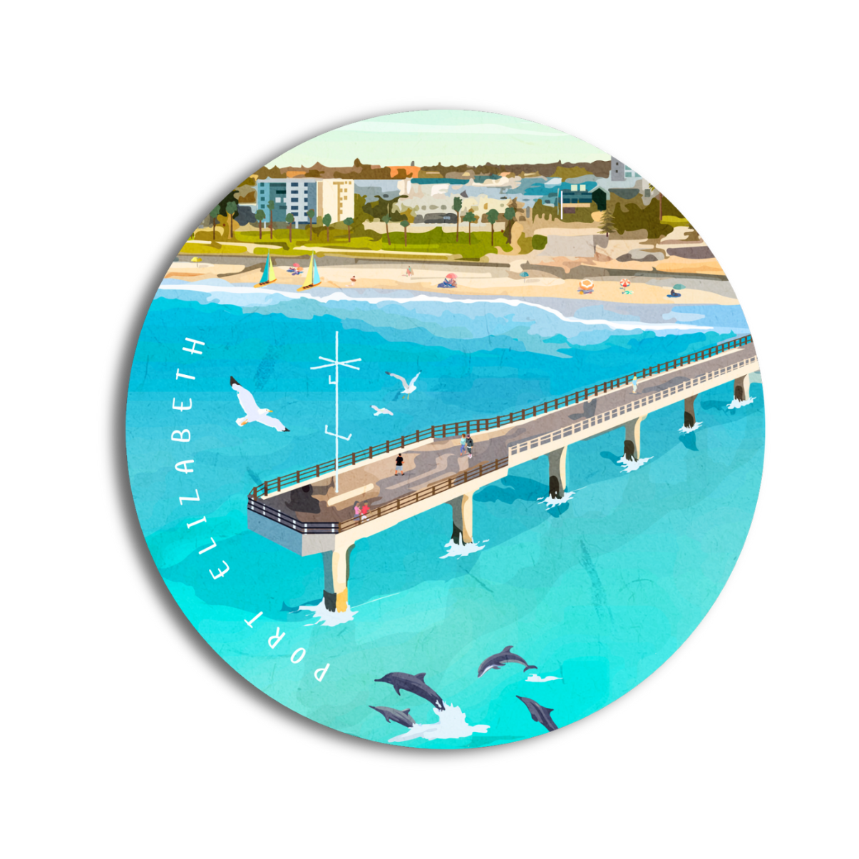 Port Elizabeth Coaster – Roam Travel Poster Co.
