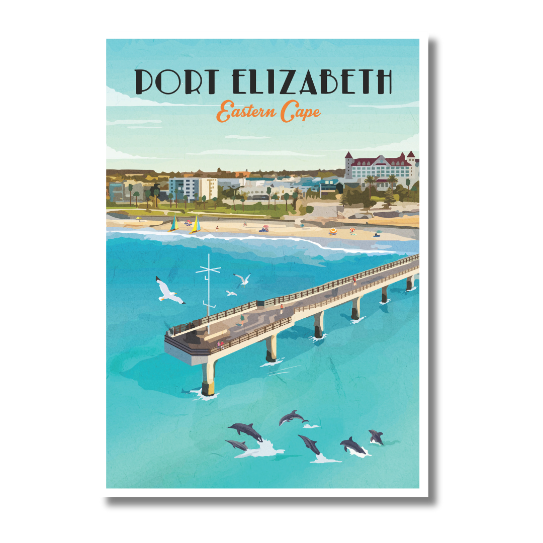 Port Elizabeth Art Poster Print – Roam Travel Poster Co.